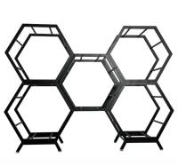 China Stainless Steel 304 Honeycomb Wall Shelves For Office And Living Room for sale