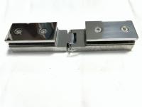 China SUS304 Stainless Steel Casting Frameless Door Hinges High Precision For Bathroom for sale