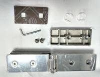 China Adjustable Bathroom Hinges For Frameless Shower Doors 304 Stainless Steel High Strength for sale