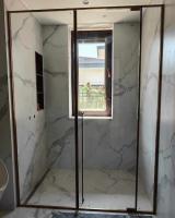 China Square 304 Stainless Steel Shower Room Glass Door Partition Bathroom Glass Door Accessories for sale