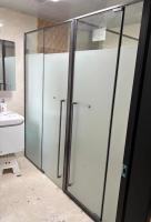 China Square 304 Stainless Steel Shower Room Glass Door Partition Bathroom Glass Door Accessories for sale