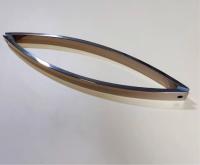 China Moon Shape Arc Square Shower Room Glass Door Handle Toilet Bathroom Door Handle for sale