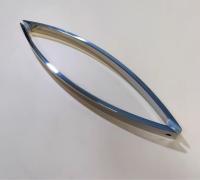 China Moon Shape Arc Square Shower Room Glass Door Handle Toilet Bathroom Door Handle for sale