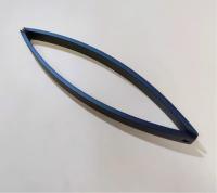 China Moon Shape Arc Square Shower Room Glass Door Handle Toilet Bathroom Door Handle for sale