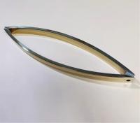 China Moon Shape Arc Square Shower Room Glass Door Handle Toilet Bathroom Door Handle for sale