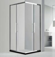 China Stainless Steel Shower Room Bathroom Glass Door Square Diagonal Sliding for sale