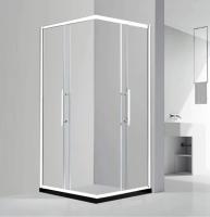 China Stainless Steel Shower Room Bathroom Glass Door Square Diagonal Sliding for sale