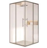 China Stainless Steel Shower Room Bathroom Glass Door Square Diagonal Sliding for sale