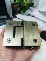 China Stainless Steel Glass Shower Hinge 90 Degree Opening Silver Gold for sale