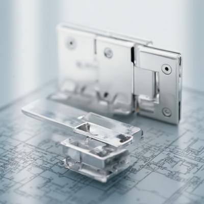 China Round Glass Shower Hinge For Frameless Doors Supports Up To 100KG Door Weight Limitation for sale