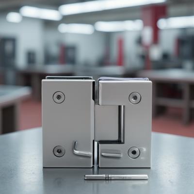China 100KG Glass Shower Hinge Easy To Install for Frameless Doors No Drilling Required for sale