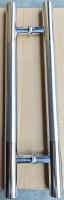 China Symmetrical Double-Rod H-Shaped Shower Glass Door Handle for Easy Installation for sale