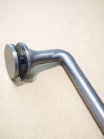 China Convenient and Versatile Shower Glass Door Handle with L-Shaped Elbow Structure and Circular Bases for sale