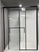 China Aluminum Alloy Shower Room Accessories Water Stopper with Fixed Base and Movable Connecting Arm for Glass Enclosure Doors for sale