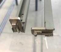 China Glass Shower Hinge featuring tempered safety glass and sunken bottomless track for smooth quiet sliding and easy cleaning for sale
