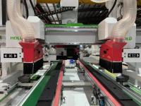 China Through Feed CNC Door Four-Side Cutter With Scoring Saw And Main Saw for sale