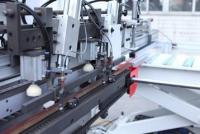 China 4lines Cabinet Wood Line Boring Machine Woodworking Drilling Machine Hydraulic Bench for sale