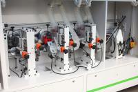 China 2mm 3mm PVC Mdf Automatic Edge Banding Machine With One Up Glue Pot One Underneath Pot for sale