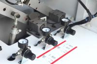 China PUR Gluing Door Edge Banding Machine Wood Melamine Board Edging Machine 19.5KW for sale