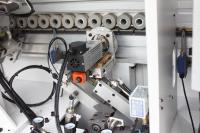 China 2MM Mdf Pvc Wood Edge Banding Machine Fully Automatic Linear Four Edge Profile for sale