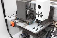 China EVA Bevelled Wood Edge Bander Machine With Two Upside Glue Pot 23.5kw for sale