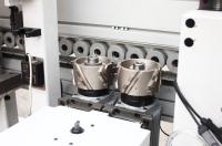 China 2mm 3mm PVC Mdf Automatic Edge Banding Machine With One Up Glue Pot One Underneath Pot for sale