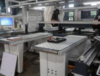 China 18000r Min Automatic Wood Drilling Machine Six Sided Cabinet Double Workstation for sale