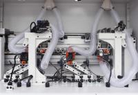 China 26m/min Cabinet Door Wood Edge Banding Machine With Two Sets Scraping For Filmed Panel for sale