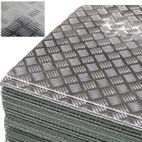 China 5 Series Alloy 5052 5754 3mm Embossed Tread Checkered Aluminum Diamond Plate with 0.6-1.2mm Bar Height for sale