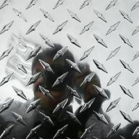 China 3003 5052 Diamond Aluminum Tread Plate Sheet Coil with 0.6-1.2mm Bar Height for Anti-Slip Flooring for sale