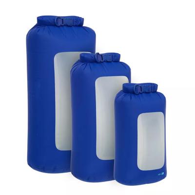 China Transparent Window Custom Dry Bag Floating Dry Bag For Kayaking Rolling Top Closed for sale