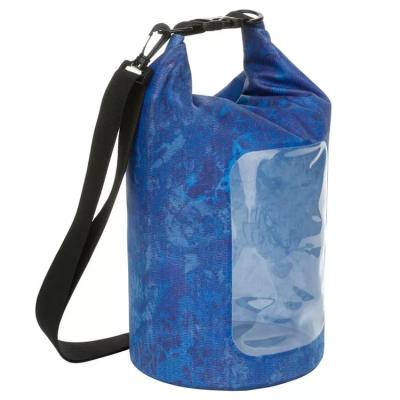 China Transparent PVC Window Custom Dry Bag Silk Screen Printing 10l Dry Sack for sale