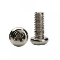 China DIN JIS ISO Stainless Steel Phillips Pan Head Machine Fastener Screw Cross Recessed Screws for sale