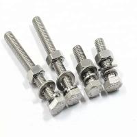 China Ss400 Bolt Nut Washer Sus304 M7 M40 Din933 Standard Bolts A2-70 Ss316 A4-70 Stainless Steel Hex Bolt And Nut for sale