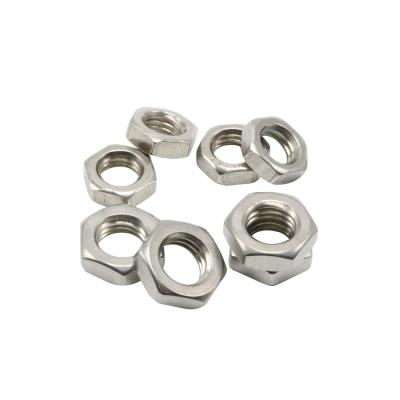 China M5 M6 M8 M10 M12 M14 M16 GB6172 304 A2-70 Stainless Steel Flat Hex Hexagon Thin Nut Jam Nut for sale