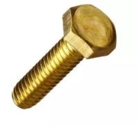 China DIN933 DIN931 GB30 GB5782 GB5783 H62 Brass Material Copper M4 X 12 Material Fasteners Hex Cap Bolt for sale
