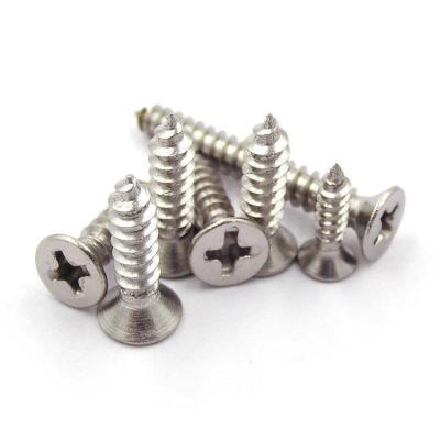 China Flat Head Cross Self Tapping Screws Countersunk Head Self Tapping Screws 201 Stainless Steel for sale