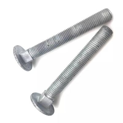 China Carbon Steel Countersunk Carriage Bolts Grade 4.8 5.8 8.8 M14 M16 HDG Round Head for sale