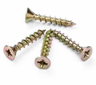 China DIN Standard Pozi Anti Theft Double Mdf Carbon Fiber Screw Flat Head Chipboard Screw for sale