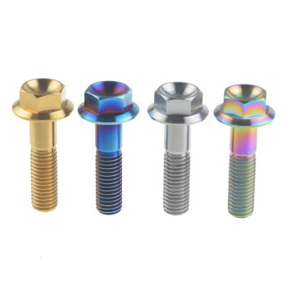 China Din 6921 Hex Flange Bolt Grade 10.9 Alloy Steel Yellow Zinc Plated for sale