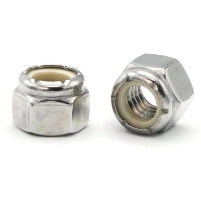 China Nylon Nut Prevailing Torque Type Hex Nut Stainless Steel 304 316 for sale