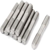 China Tight Adjustable 304 Stainless Steel M8x60mm Push Rod Double End Thread Stud for sale