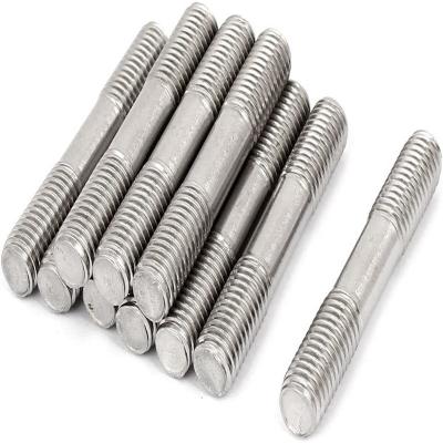 China Tight Adjustable 304 Stainless Steel M8x60mm Push Rod Double End Thread Stud for sale