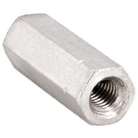 China Hex Long Nut Carbon Steel Din6334 M6x10x18 With White / Yellow / Blue Zinc Plated for sale