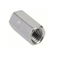 China White / Yellow / Blue Hex Long Nut Zinc Plated Carbon Steel Din6334 M6x10x18 for sale