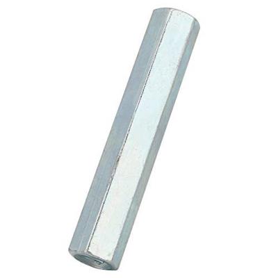 China 304 Stainless Steel Hex Long Nut M2 To M10 Female Thread Straight Fitting for sale