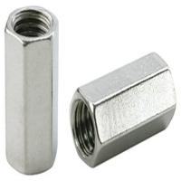 China Long Hex Square Round Coupling Nut DIN6334 M12 Carbon Steel Acme Nuts for sale