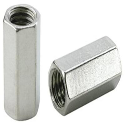 China Long Hex Square Round Coupling Nut DIN6334 M12 Carbon Steel Acme Nuts for sale