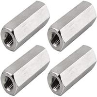 China Zinc Plated Steel Hexagon Threaded Long Hex Coupling Connecting Nut for sale