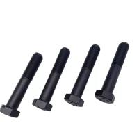 China Carbon Steel Hex Bolts Half Thread DIN931 Gr10.9 Black Hex Bolts And Nuts for sale